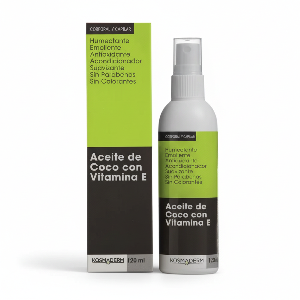 Aceite de coco con vit. E x 120ml. Mk – Medinat